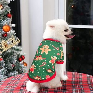 YAODHAOD Pet Dog Sweater Thickening Warm Pup Dogs Clothes Winter Doggie Sweatshirt Soft Pet Cat Sweater Coat for Small Medium Dogs Boy Girl Clothes (X-Large, Christmas)