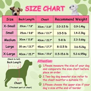 YAODHAOD Pet Dog Sweater Thickening Warm Pup Dogs Clothes Winter Doggie Sweatshirt Soft Pet Cat Sweater Coat for Small Medium Dogs Boy Girl Clothes (X-Large, Christmas)