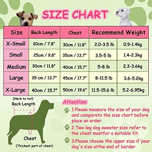 YAODHAOD Pet Dog Sweater Thickening Warm Pup Dogs Clothes Winter Doggie Sweatshirt Soft Pet Cat Sweater Coat for Small Medium Dogs Boy Girl Clothes (X-Large, Christmas)