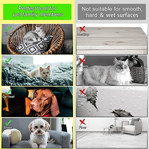 Upgrade Pet Hair Remover, Dog and Cat Fur Remover for Furniture, Couch, Car Seat, Carpet, Bedding, Starkik Reusable Lint Roller, Portable, electrostatic, Bigger, Perfect Pet Fur Removal Tool