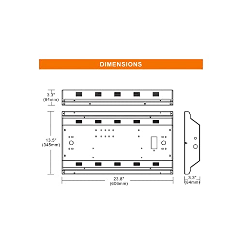 2FT Linear High Bay Shop Light, 145W, 21378LM, 120-277V, 5000K