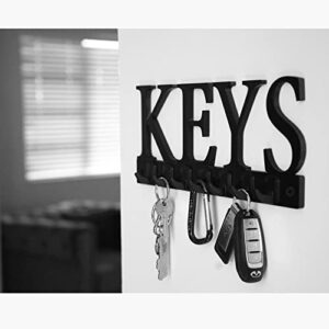 Key Holder Wall Mount for Decorative, Rack of plastic Includes Screws & Anchors, Hanger for Entryway, Front Door, Hallway, Office 11x5x2 inches Key Holders for Home