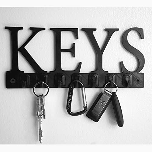 Key Holder Wall Mount for Decorative, Rack of plastic Includes Screws & Anchors, Hanger for Entryway, Front Door, Hallway, Office 11x5x2 inches Key Holders for Home