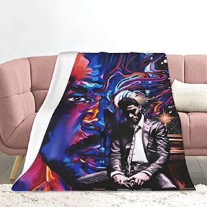 flannel fleece throw blanket couch blanket 60"x50",soft lightweight durable funny home decoration warm plush lamb wool blanket kid custom cudi blanket for sofa