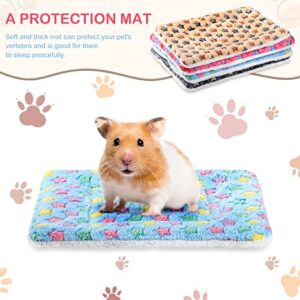 4 Pack Guinea Pig Bed Mat Bedding for Cage with Cute Prints Fleece Cats Dog Crate Kennel Pad Mat for Small Animal Bed Hedgehogs Bunny Ferrets Hamster Pet Pad Liner (Little Star,13 x 10 Inch)