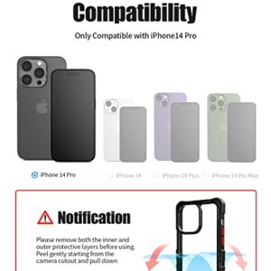 GOOSPERY Z Bumper Crossbody Compatible with iPhone 14 Pro Case [Strap Included] Shock Absorbing Dual Layer Structure TPU Edge Crystal Clear PC Cover with Shoulder Strap Outdoor Design, Clear