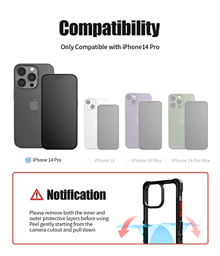 GOOSPERY Z Bumper Crossbody Compatible with iPhone 14 Pro Case [Strap Included] Shock Absorbing Dual Layer Structure TPU Edge Crystal Clear PC Cover with Shoulder Strap Outdoor Design, Clear