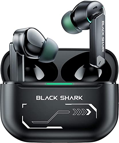 Black Shark JoyBuds Pro Wireless Earbuds, 40dB ANC Bluetooth 5.2 Gaming Earphones, with 30h Battery Life, 40ms Ultra-Low Latency, Six Mics, 12mm Drivers, IPX4, Ear Buds for Android and iOS (Black)