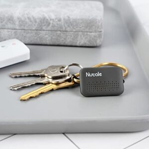 Nutale Key Finder Mini, Bluetooth Tracker Item Locator with Key Chain for Keys Pet Wallets or Backpacks and Tablets Batteries Include (Black, 6 Pack)