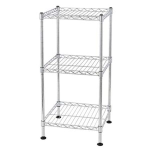 belanitas 3 tier storage shelf wire shelving unit steel shelving adjustable metal storage rack metal shelving unit shelves for pantry, garage, basement, living room, kitchen,chrome