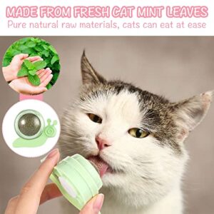 9 Pcs Catnip Wall Ball, Cat Toys Catnip Balls for Cats Wall Mounted Catnip Ball Toy Catnip Rollerball Wall Cat Lick Ball for Cat Kitten Kitty Pet Rotatable Indoor Catnip Toys Treat, Crab Snail Cat Ear