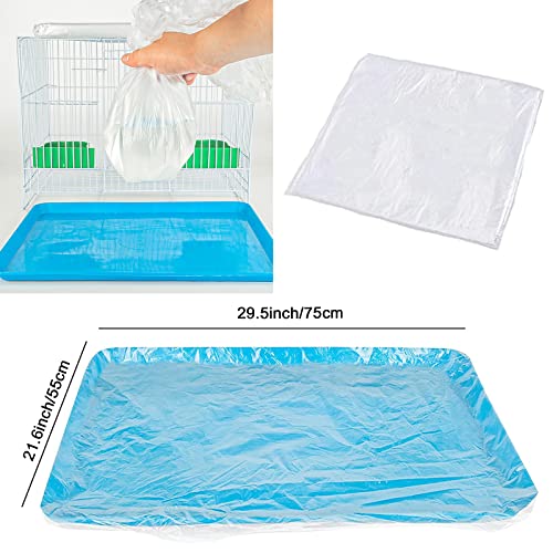 Lucky Interests 2 pcs Triangle Rabbit Litter Tray, Guinea Pig Training Corner Small Animal Toilet Potty Chinchilla Potty Box with Mini Broom & Dustpan, Disposable Cage Liner for Hamster Ferret Bunny