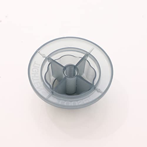 dPois Plastic Fan Blade Leaves Universal Household Standing Pedestal Fan Table Fanner Replacement Part with Nut Cover Type L 15 Inch