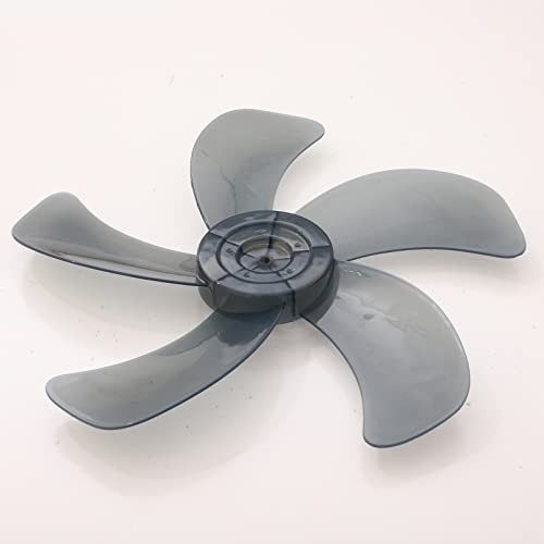 dPois Plastic Fan Blade Leaves Universal Household Standing Pedestal Fan Table Fanner Replacement Part with Nut Cover Type L 15 Inch