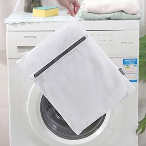 4 PCS Laundry Mesh Bags Delicates Wash Bags, Small Mesh Durable and Reusable Laundry Bags with Zipper for Cotton Clothes, Sheet, Shoes