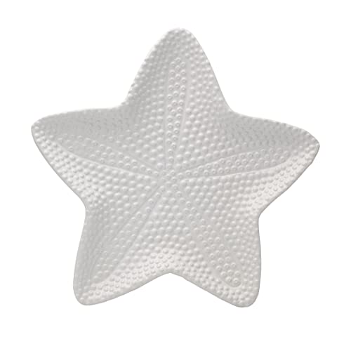 Fitz and Floyd Fitz & Floyd Coastal Home Starfish Platter, 14.5 Inch, White