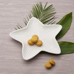 Fitz and Floyd Fitz & Floyd Coastal Home Starfish Platter, 14.5 Inch, White