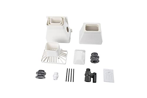 ZROYbmu 2023 Latest Version Upgraded Rainwater Collection System for 2" X 3", 3" X 4" Residential Downspout Diverter with Filtration and PVC Valve Kit, PVC White