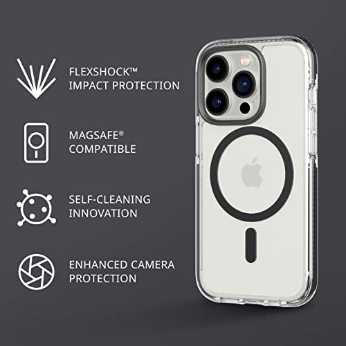 tech21 iPhone 14 Pro Evo Crystal Compatible with MagSafe® – Shock-Absorbing & Scratch-Resistant Clear Phone Case with 16ft FlexShock Multi-Drop Protection