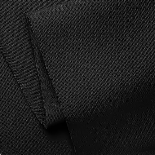 Craftido-19 Options-100% Cotton Fabric by The Yard in Solid Color 44”Wide by 3yd (9 ft) -Medium Weight 5.2 oz-for Quilting, Sewing, Crafts, Binding, Backing and Lining - Black