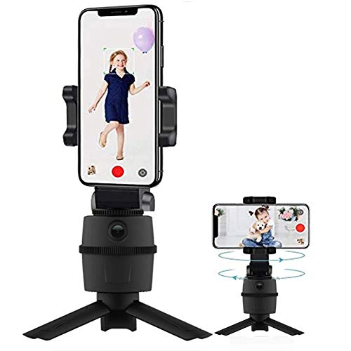 BoxWave Stand and Mount Compatible with Yezz Liv 1s (Stand and Mount by BoxWave) - PivotTrack Selfie Stand, Facial Tracking Pivot Stand Mount for Yezz Liv 1s - Jet Black