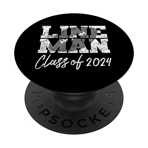 Lineman Class of 2024 - Football Silhouette PopSockets Swappable PopGrip