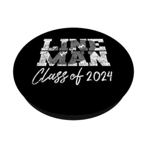 Lineman Class of 2024 - Football Silhouette PopSockets Swappable PopGrip