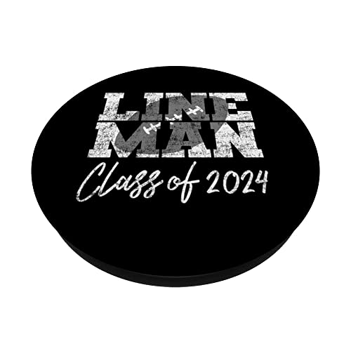 Lineman Class of 2024 - Football Silhouette PopSockets Swappable PopGrip