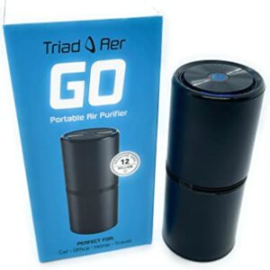 Triad Aer GO Portable Air Purifier Home Purifier, Car Purifier, Office Purifier, Cleaner for Pets Hair Dander Allergies Odors, 99.97% Removal of 0.3 Microns Dust Smoke Mold