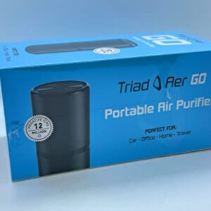 Triad Aer GO Portable Air Purifier Home Purifier, Car Purifier, Office Purifier, Cleaner for Pets Hair Dander Allergies Odors, 99.97% Removal of 0.3 Microns Dust Smoke Mold