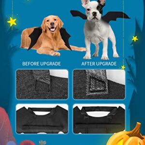 Halloween Dog Bat Wings Costume, Pet Halloween Cosplay Party Dress Up Costume for Small Dogs and Cats(S) Black