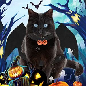 Halloween Dog Bat Wings Costume, Pet Halloween Cosplay Party Dress Up Costume for Small Dogs and Cats(S) Black