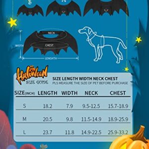 Halloween Dog Bat Wings Costume, Pet Halloween Cosplay Party Dress Up Costume for Small Dogs and Cats(S) Black