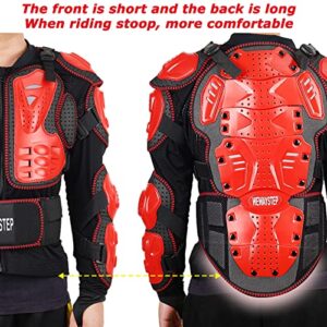 Motorcycle Protective Jacket Full Body Armor, Chest Spine Protection Dirt Bike Gear for Men Motocross MTB Racing