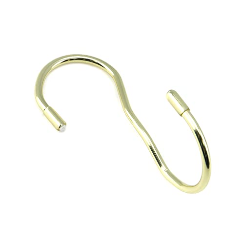 Faotup 6PCS Gold Iron Closet Rod Hooks for Bags,S Shaped Hooks for Closet,Purse Hanger Hooks,Gold Closet Rod Hook,Closet Rod Hooks for Hanging,Purse Hanger for Closet,4.29×2.24×2.12inches