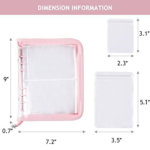 Transparent Jewelry Storage Book,Portable Anti Oxidation Travel Jewelry Organizer Storage Book Zipper Bag for Rings, Necklace, Bracelets, Stud, and Earrings (70 Grids + 60 Thicken PVC Bags)