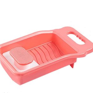 NANHAN Portable Mini Washboard, Plastic Washboard for Personal Underwear Socks, for Hand Washing Clothes and Small Delicate Articles…