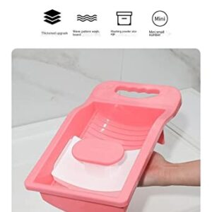 NANHAN Portable Mini Washboard, Plastic Washboard for Personal Underwear Socks, for Hand Washing Clothes and Small Delicate Articles…