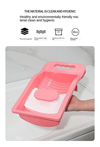 NANHAN Portable Mini Washboard, Plastic Washboard for Personal Underwear Socks, for Hand Washing Clothes and Small Delicate Articles…