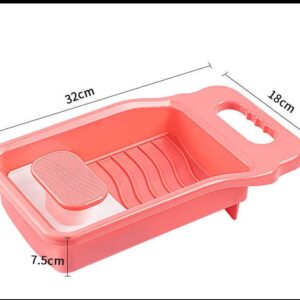 NANHAN Portable Mini Washboard, Plastic Washboard for Personal Underwear Socks, for Hand Washing Clothes and Small Delicate Articles…