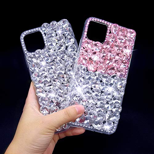 Bonitec Case for iPhone 14 Pro Max Glitter Case for Women Girly 3D Bling Sparkle Case Luxury Shiny Crystal Rhinestone Diamond Bumper Clear Glitter Cover Case for iPhone 14 Pro Max, Clear