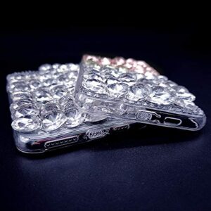 Bonitec Case for iPhone 14 Pro Max Glitter Case for Women Girly 3D Bling Sparkle Case Luxury Shiny Crystal Rhinestone Diamond Bumper Clear Glitter Cover Case for iPhone 14 Pro Max, Clear