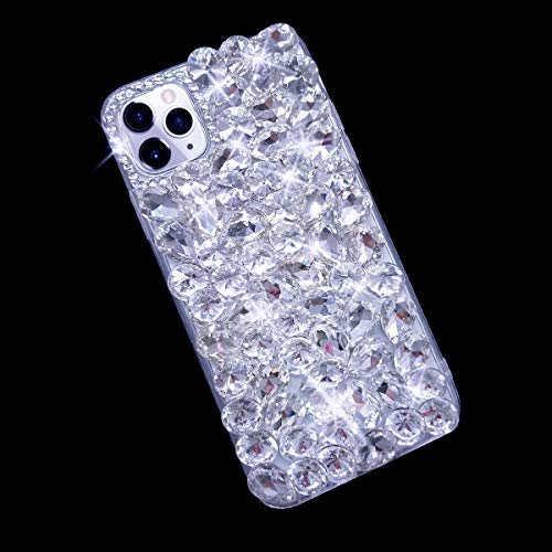 Bonitec Case for iPhone 14 Pro Max Glitter Case for Women Girly 3D Bling Sparkle Case Luxury Shiny Crystal Rhinestone Diamond Bumper Clear Glitter Cover Case for iPhone 14 Pro Max, Clear