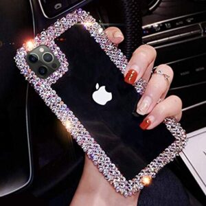 Bonitec Glitter iPhone 14 Pro Max Case, Luxury 3D Bling Sparkle for Women & Girls, Crystal Rhinestone Diamond Cover, Clear