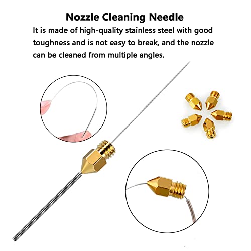 Comgrow 25PCS MK8 Ender 3 V2 Nozzles 0.4MM, 3D Printer Brass Hotend Nozzles with DIY Tools Storage Box for Creality Ender 3/Ender 3 Pro/Ender 3 Max/5 Pro/Ender 3 S1/Ender 3 Neo/CR 10 Series 3D Printer