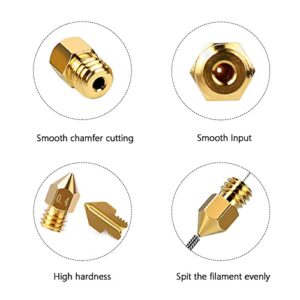 Comgrow 25PCS MK8 Ender 3 V2 Nozzles 0.4MM, 3D Printer Brass Hotend Nozzles with DIY Tools Storage Box for Creality Ender 3/Ender 3 Pro/Ender 3 Max/5 Pro/Ender 3 S1/Ender 3 Neo/CR 10 Series 3D Printer