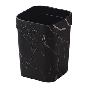 cabilock uncovered trash can creative marble garbage can paper waste basket dustbin pen pencil desktop storage organizer for home kitchen bathroom office