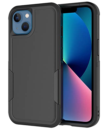 LEXNEC Designed for iPhone 14 & Apple iPhone 13 Cases,Heavy-Duty Tough Rugged Lightweight Slim Shockproof Protective Men Women Phone Case Cover for iPhone 13 (6.1",2021)[Black]