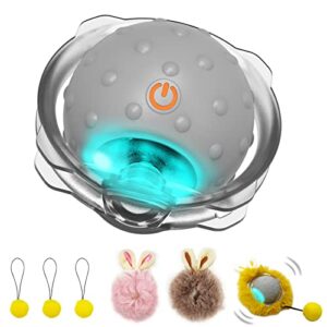 aukl interactive cat toys ball with super driver, motion activate electric cat toy recommend on wool carpet (robot)