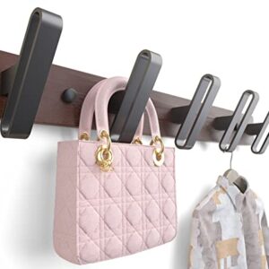 Coat Hooks Wall Mounted, Wood Wall Hooks Rack for Hanging Coat Hat Backpack, Farmhouse Heavy Duty Coat Rack Hangers for Jacket Towel Bag